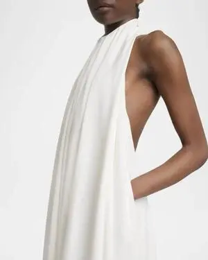 Givenchy Gathered Backless Halter Gown - Ivory
