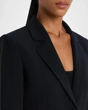 Emporio Armani Single-button Cutaway Blazer - Solid Blue