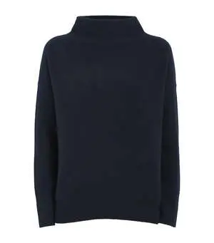 Vince Cashmere Funnel-neck Pullover - Navy
