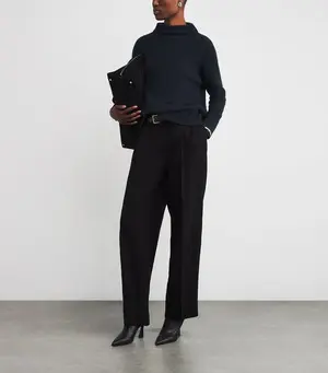 Vince Cashmere Funnel-neck Pullover - Navy