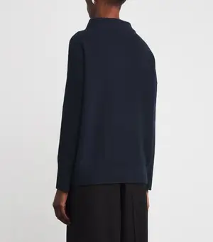 Vince Cashmere Funnel-neck Pullover - Navy