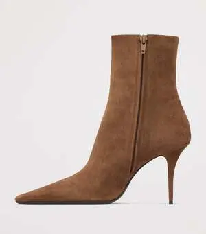 Saint Laurent Ashley 90 Suede Ankle Boots