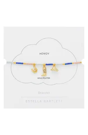 Estée Lauder Cowboy Charm Beaded Slider Bracelet - Blue Multi/gold