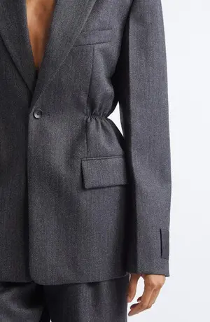 Alexander Wang Oversized Wool Gabardine Blazer