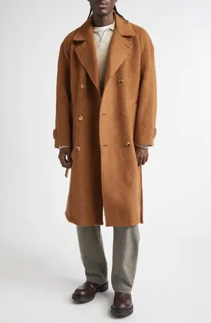 De Bonne Facture Grandad Wool-blend Coat