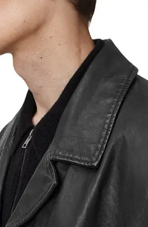 ALLSAINTS Bradwell Boxy Leather Coat