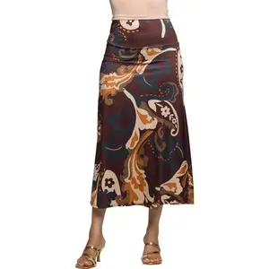 24seven Comfort Apparel Printed Skirts