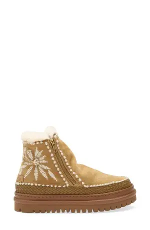 LAIDBACK LONDON Setsu 4.0 Genuine Shearling Lined Ankle Boot - Brown/neutral