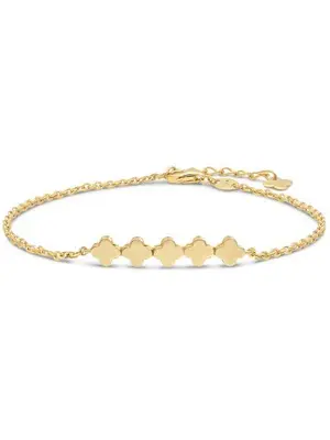 DEVATA 14k Gold Clover Chain Bracelet - Yellow Gold