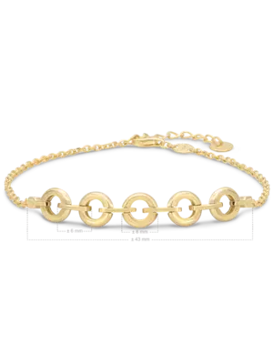 DEVATA 14k Gold Cable Link Chain Bracelet