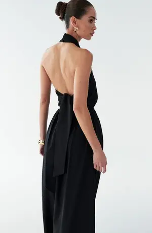 BWLDR Fay Linen Maxi - Black