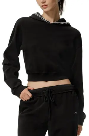 Lilysilk Seamflow Poise Pullover Hoodie - Black