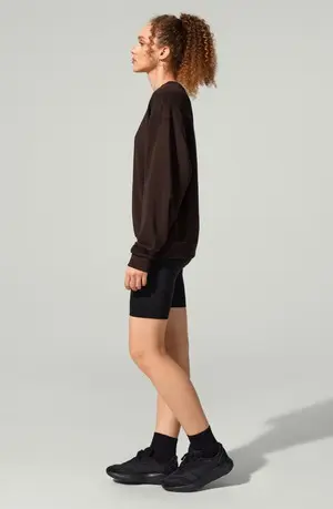 Lilysilk Silkerry™ Oversized Crew Pullover - Espresso