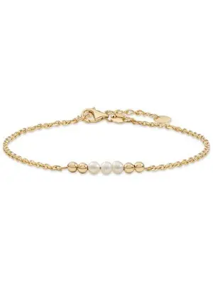 DEVATA 14k Gold Freshwater Pearl Chain Bracelet - Yellow Gold