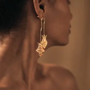DHWANI BANSAL Hamsa Dangle Earrings