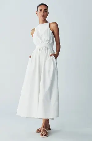 WILLA Liliana Fit-and-flare Maxi Dress - White