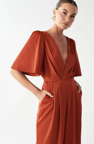 WILLA Omaha Wide-leg Jumpsuit - Copper