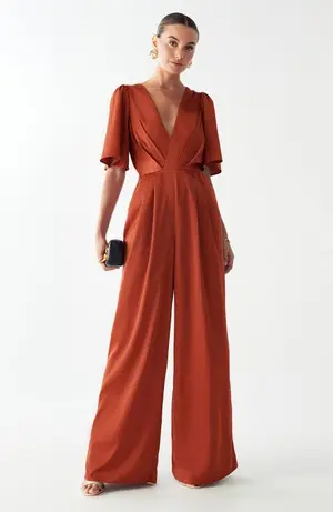 WILLA Omaha Wide-leg Jumpsuit - Copper