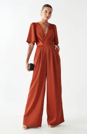WILLA Omaha Wide-leg Jumpsuit - Copper