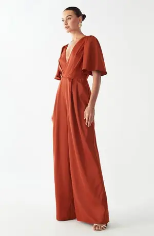 WILLA Omaha Wide-leg Jumpsuit - Copper
