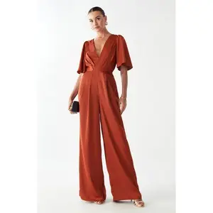 WILLA WILLA Omaha Wide-Leg Jumpsuit Copper