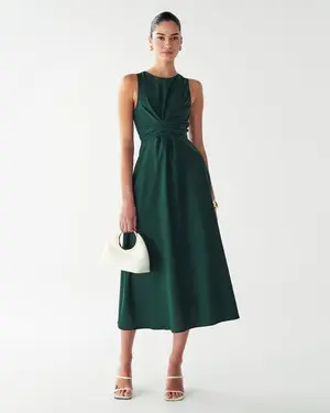 WILLA Revival Midi Dress - Emerald