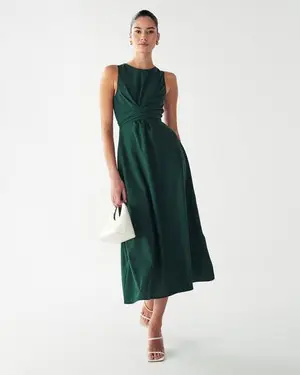 WILLA Revival Midi Dress - Emerald