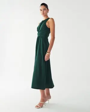 WILLA Revival Midi Dress - Emerald