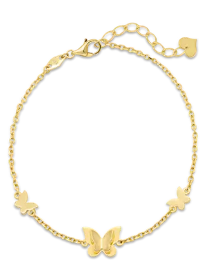 DEVATA 14k Gold Butterfly Chain Bracelet - Yellow Gold