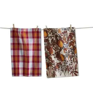 TAG Pear Dishtowel Set Cotton Kitchen Towels For Thanksgiving - Multicolored