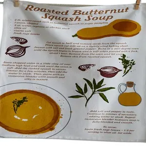 TAG Butternut Squash Kitchen Towel Set Of Two Multicolor Cotton - Multicolored