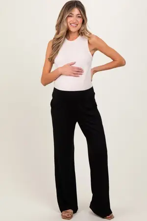 PINKBLUSH Basic Wide Leg Pocketed Pants