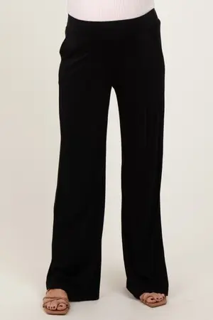 PINKBLUSH Basic Wide Leg Pocketed Pants