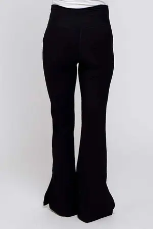 PINKBLUSH V-waist Ribbed Bootcut Maternity Leggings
