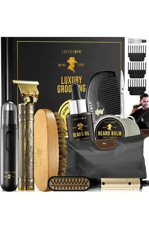 LOVERY Beard Grooming Kit15pc Luxury Beard Care