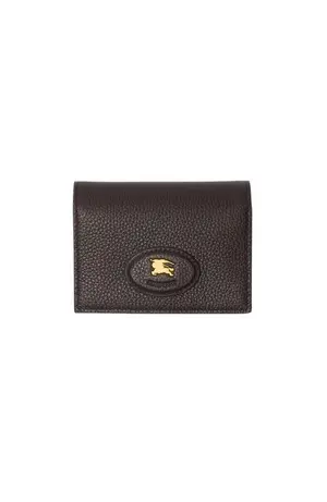 Burberry Bloomsbury Folding Card Case - Peat Brown/sand Beige