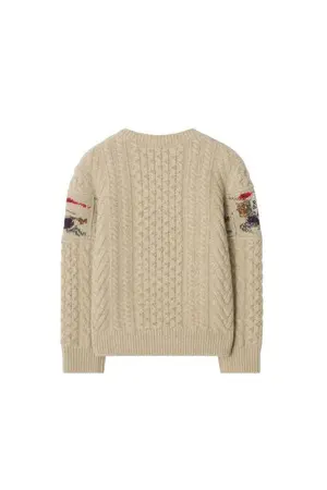 Burberry Aran Knit Wool Cashmere Sweater