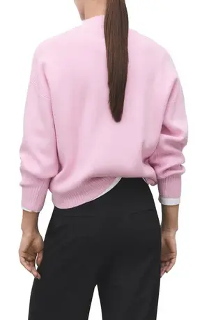 Mango Rino Mock Neck Sweater - Pink