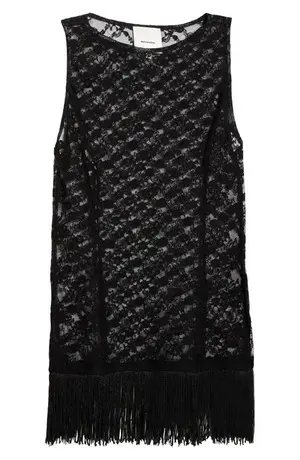 REFORMATION Gabrielle Fringe Hem Knit Top