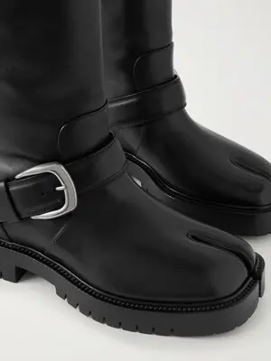 MAISON MARGIELA Tabi Buckled Leather Knee Boots