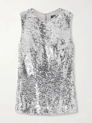 Dolce & Gabbana Sequined Satin Top