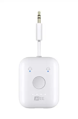 MEE AUDIO Connect Air In-flight Bluetooth Wireless Audio Transmitter For Airpods & Headphones - White