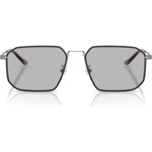 Emporio Armani 58mm Octagon Sunglasses - Matte Gunmetal/dark Grey