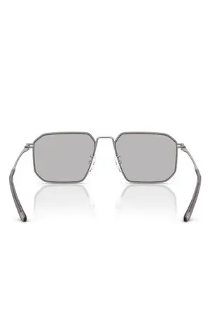 Emporio Armani 58mm Octagon Sunglasses - Matte Gunmetal/dark Grey