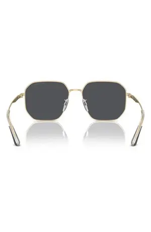 Emporio Armani 57mm Octagon Sunglasses - Shiny Pale Gold/dark Grey