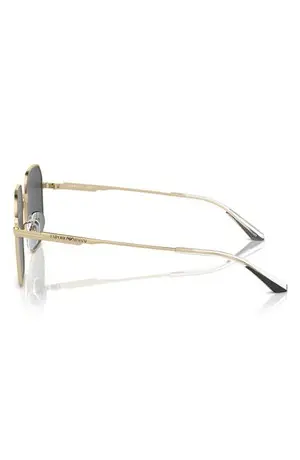 Emporio Armani 57mm Octagon Sunglasses - Shiny Pale Gold/dark Grey