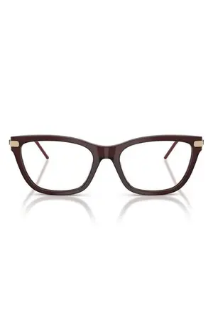Emporio Armani 54mm Cat Eye Optical Glasses - 0pal Bordeaux/demo Lens
