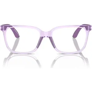 Emporio Armani 49mm Pillow Optical Glasses - Shiny Purple/demo Lens