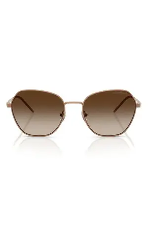 Emporio Armani 55mm Irregular Sunglasses - Matte Tundra/brown Gradient