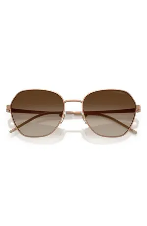 Emporio Armani 55mm Irregular Sunglasses - Matte Tundra/brown Gradient
